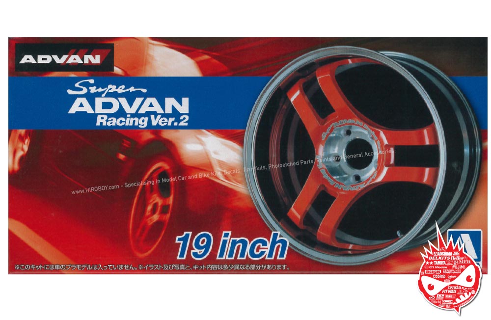1:24 Super Advan Racing Ver.2 Wheels and Tyres | AOS-054604 | Aoshima