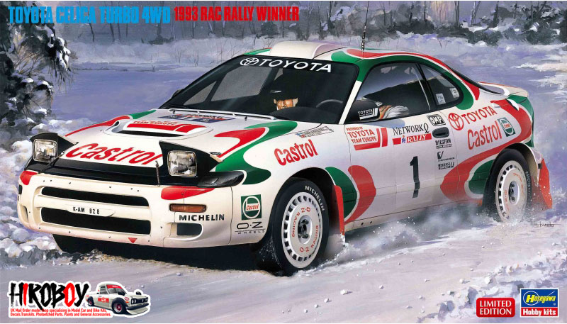 1:24 Toyota Celica Turbo 4WD - 1993 RAC Rally Winner | HAS-20358 | Hasegawa