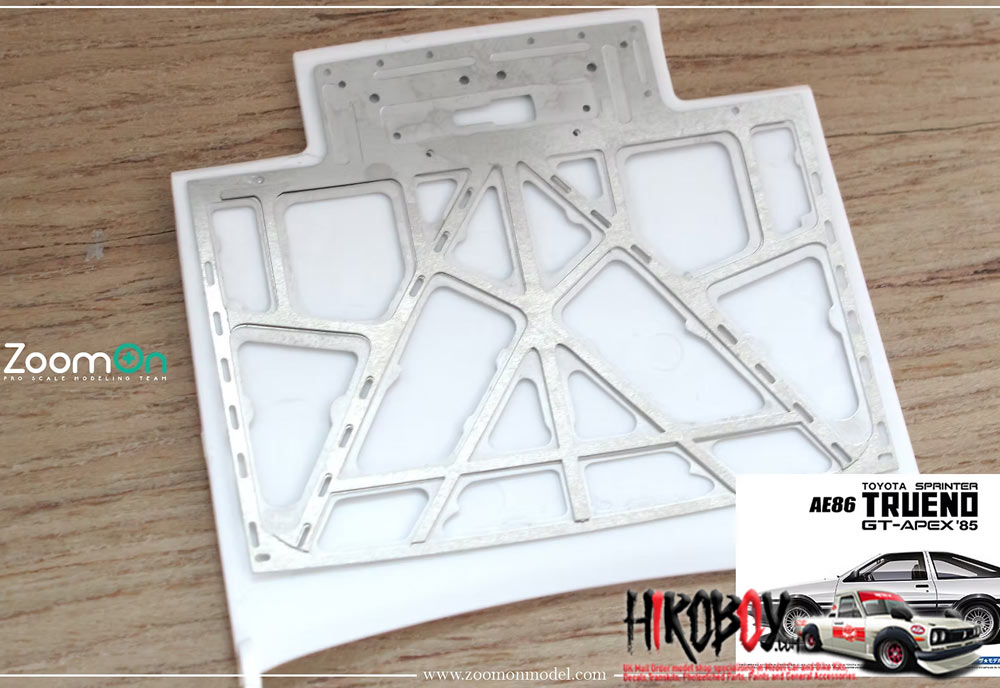 1:24 Toyota AE86 Hood Structure Aoshima | ZD122 | ZoomOn