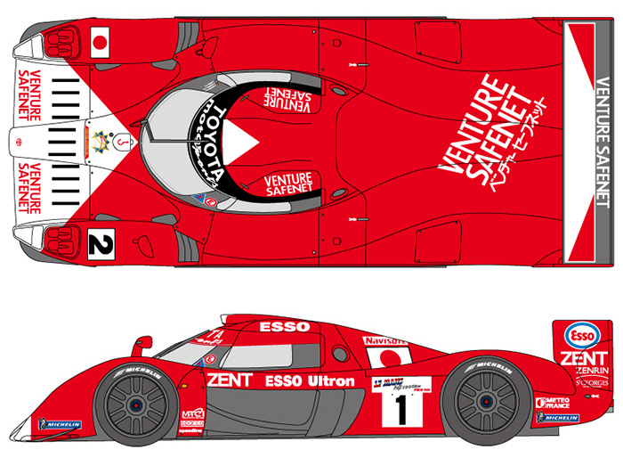 1:24 Toyota TS020 1999 Decals for Tamiya | SHK-D362 | Shunko Models
