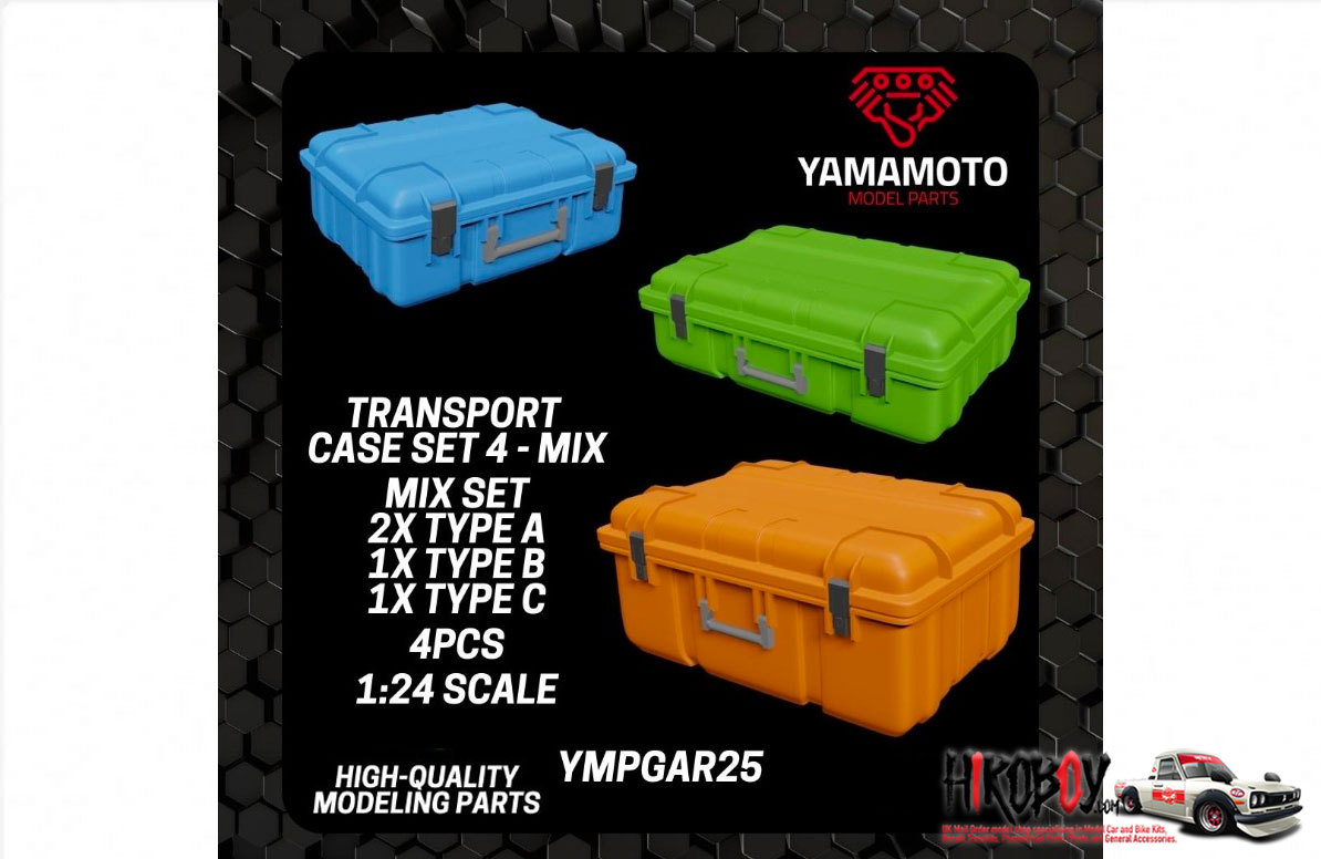 1:24 Transport Case Set 4 - Mixed Set | YMPGAR25 | yamamotomodel