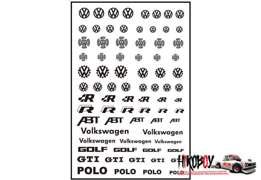1:24 Volkswagen Logo Metal Decals | ZD017 | ZoomOn