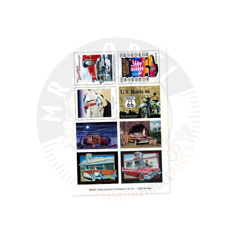 1:24 Car Posters II | MM53124 | Mr Model