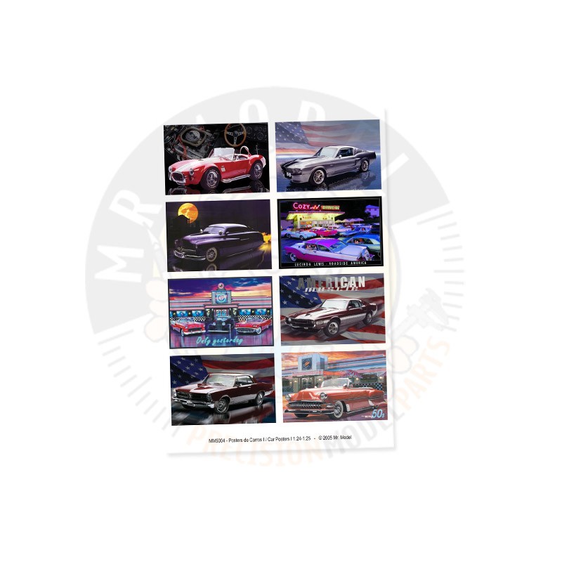 1:24 Car Posters I | MM53024 | Mr Model