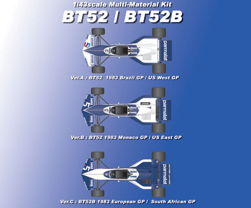 1:43 Brabham BT52B Multi-Media Model Kit | MFH K386 | Model Factory Hiro