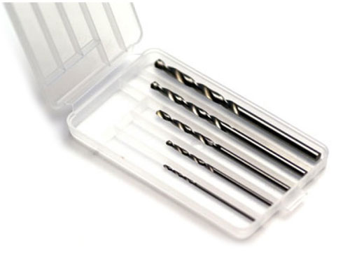 Basic Drill Set - 1mm, 1.5mm, 2mm, 2.5mm, 3mm - 74049 | TAM74049 | Tamiya