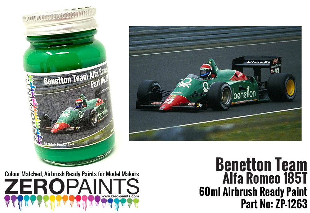 Benetton Team Alfa Romeo 185T Green Paint 60ml | ZP-1263 | Zero Paints