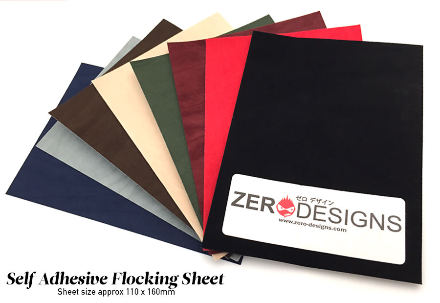 Black Self Adhesive Flocking Sheet | ZD-SF001 | Zero Designs
