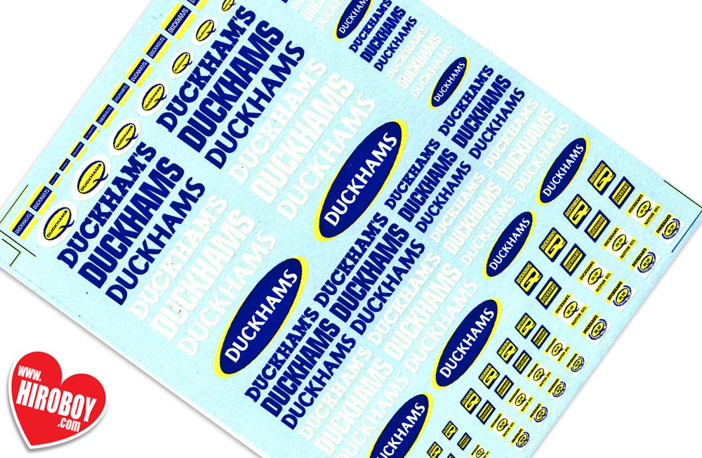 Duckhams Sponsor Decals (Various Scales) | DMC-SP-38 | DMC Decals