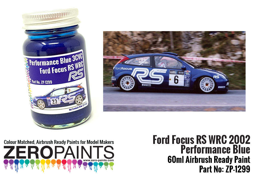 Ford Focus RS WRC 2002 Performance Blue Paint 60ml | ZP-1299 | Zero Paints