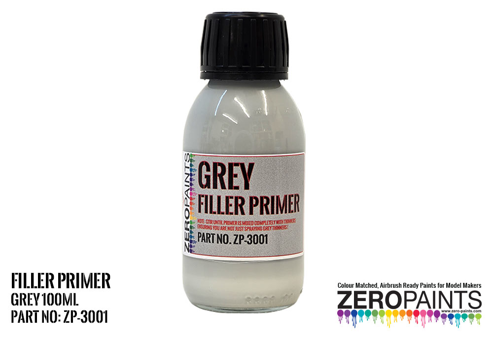 Grey Filler Primer 100ml for Airbrushing | ZP-3001 | Zero Paints