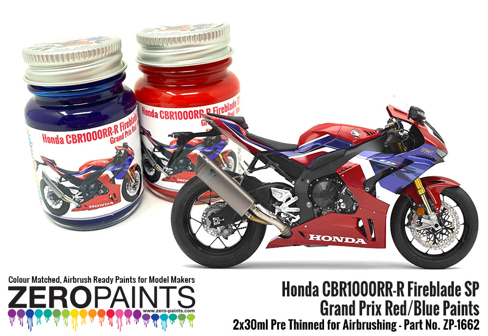 Honda CBR1000RR-R Fireblade SP Grand Prix Red/Blue Paints - 2x30ml | ZP ...