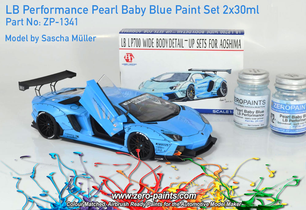 LB Performance Pearl Baby Blue Paint Set 2x30ml | ZP-1341 | Zero Paints