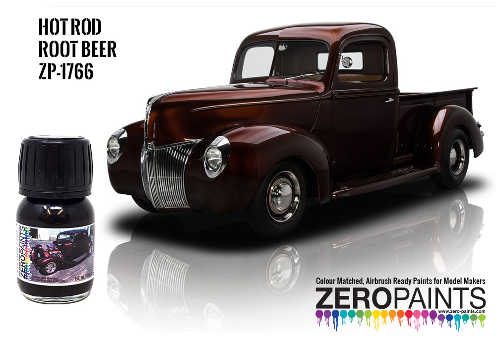 Hot Rod Root Beer Brown Metallic Paint 30ml | ZP-1766 | Zero Paints