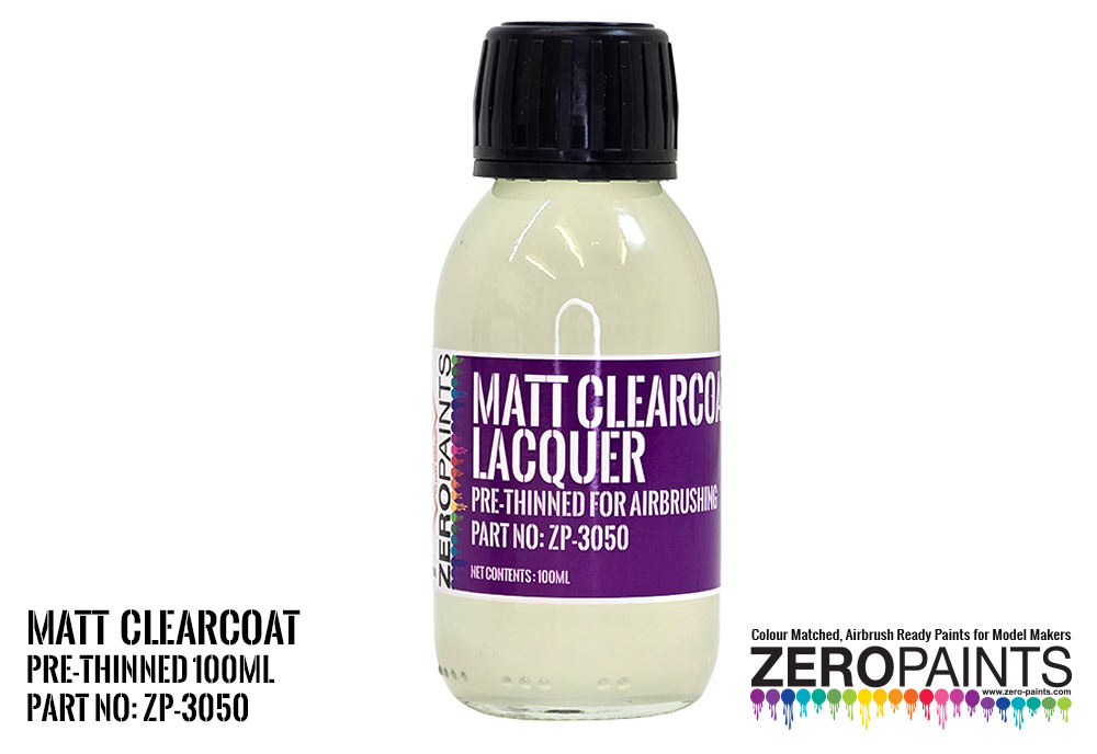 Matt Clearcoat Lacquer 100ml (Pre-Thinned for Airbrushing) | ZP-3050 ...