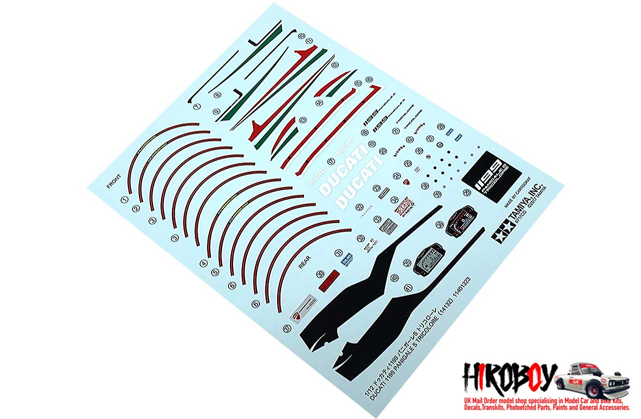 Spare Tamiya Decal Sheet for 1:12 Ducati 1199 Panigale S - Tricolore ...