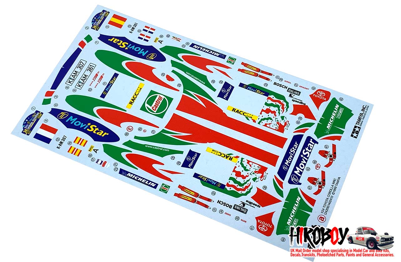 Spare Tamiya Decal Sheet A for Toyota Corolla WRC Castrol - 24209 ...