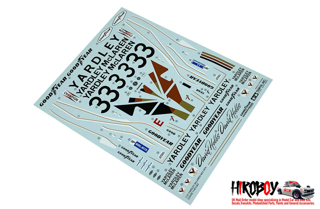 Spare Tamiya Decal Sheet for 1:12 Yardley McLaren M23 1974 12049 ...