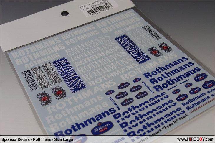 Sponsor Decals - Assorted Rothmans - Size Large | TABU-00006 | Tabu Designs