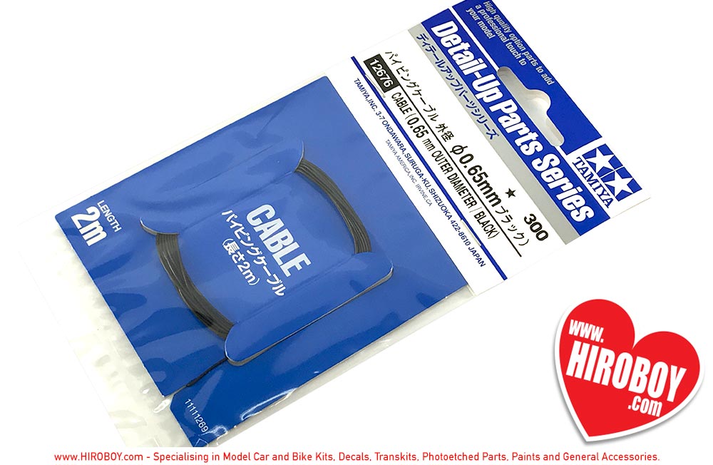 Tamiya Black Cable Outer Dia 0.65mm | TAM12676 | Tamiya