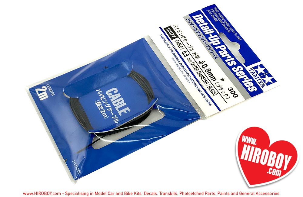 Tamiya Black Cable Outer Dia 0.8mm | TAM12677 | Tamiya