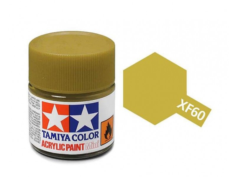 Tamiya Acrylic Mini XF-60 Dark Yellow - 10ml Jar | TAM81760 | Tamiya
