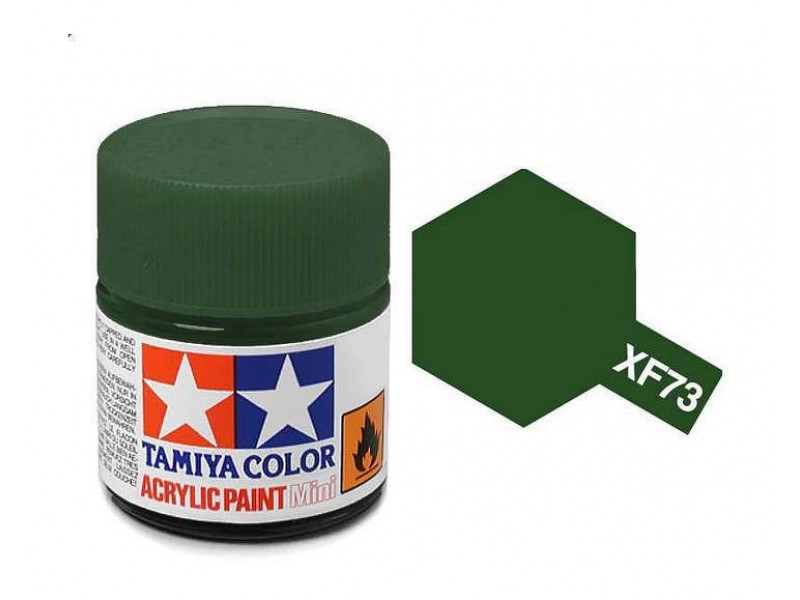 Tamiya Acrylic Mini XF-73 Dark Green - 10ml Jar | TAM81773 | Tamiya