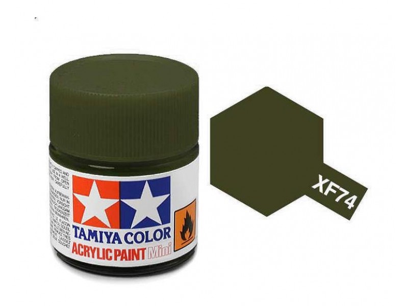 Tamiya Acrylic Mini XF-74 OD (JGSDF) - 10ml Jar | TAM81774 | Tamiya
